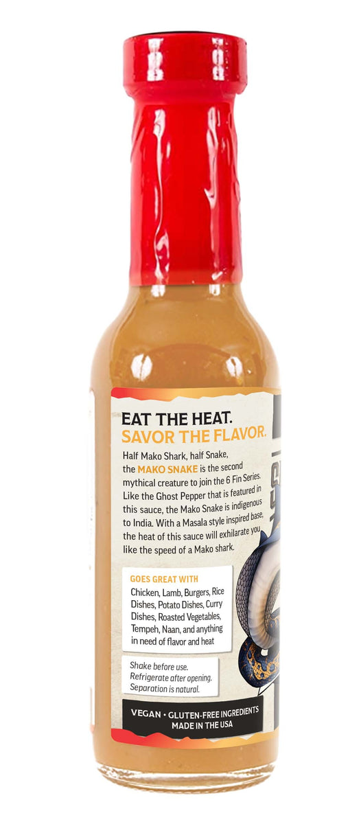 6 Fin Series Mako Snake Hot Sauce – The Spicy Shark